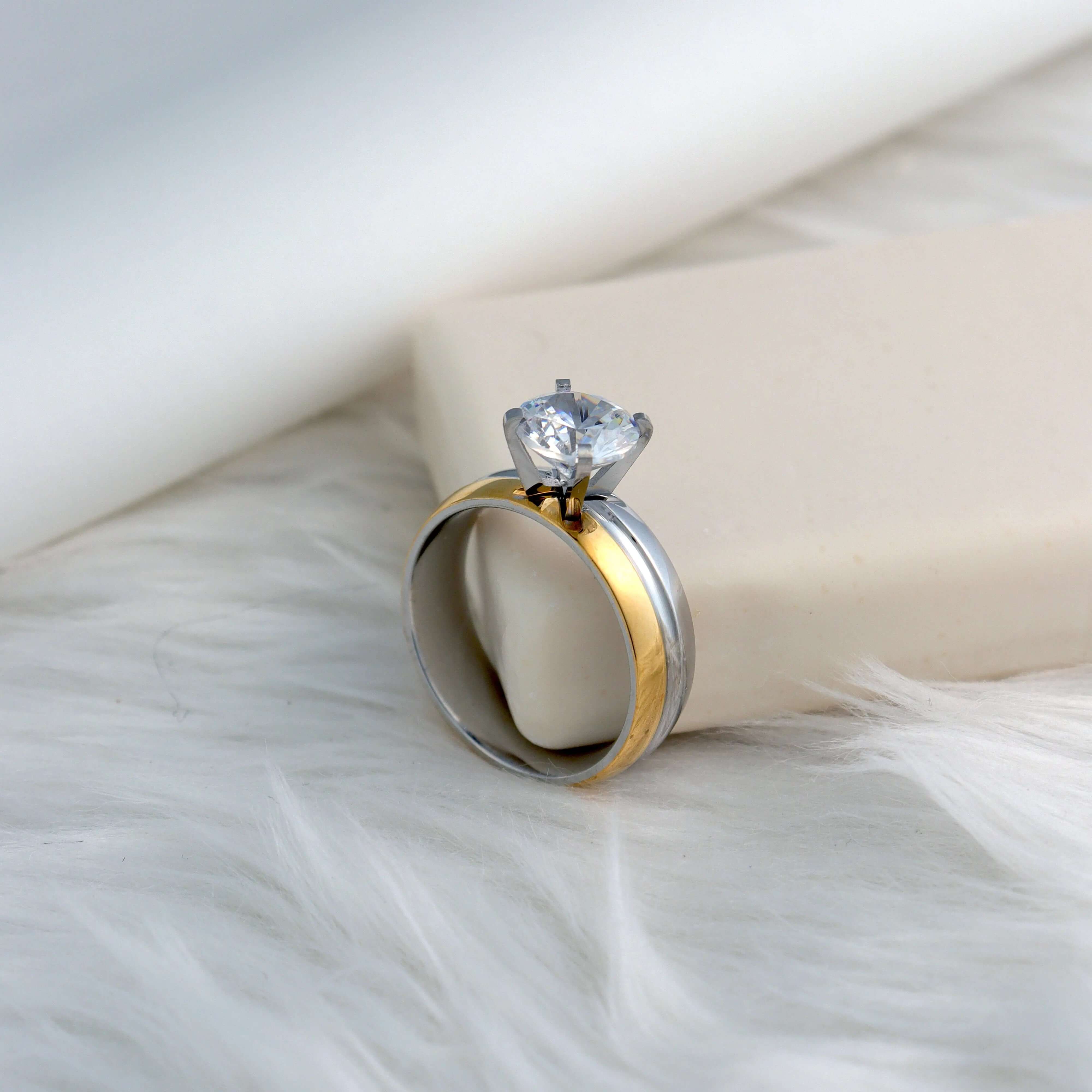 Two-Tone Solitaire Ring – Own It Pure